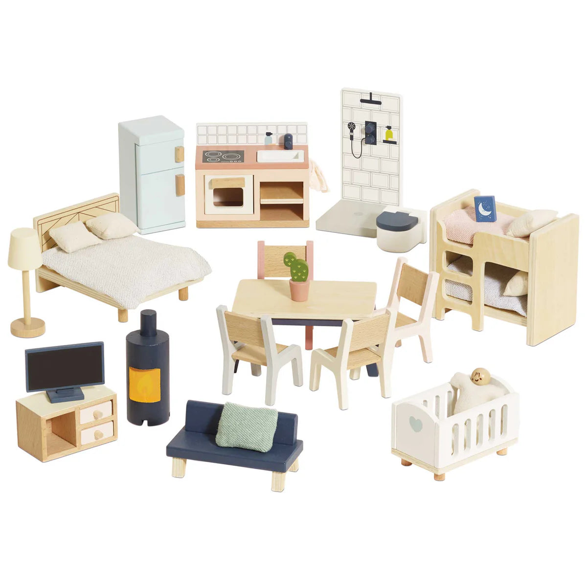 Wooden Dolls House Furniture Starter Set by Le Toy Van