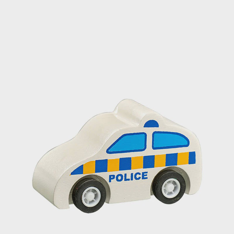 Mini police car - wooden push along toy vehicle – Giddy Goat Toys